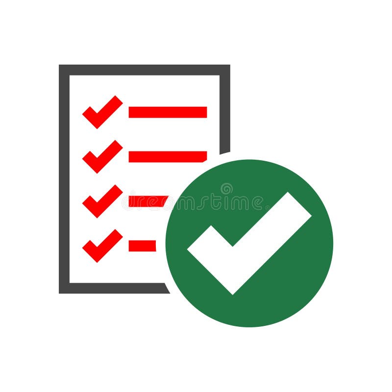 Checklist icon red empty stock illustration. Illustration of checkbox ...