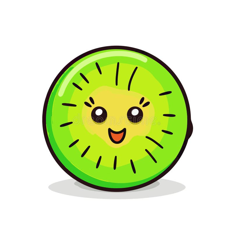 Vector of a Cheerful Kiwi Cartoon with a Friendly Smile Stock Vector ...