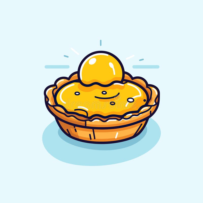 Vector of a Cheerful Smiley Face on a Delicious Pie Stock Vector ...