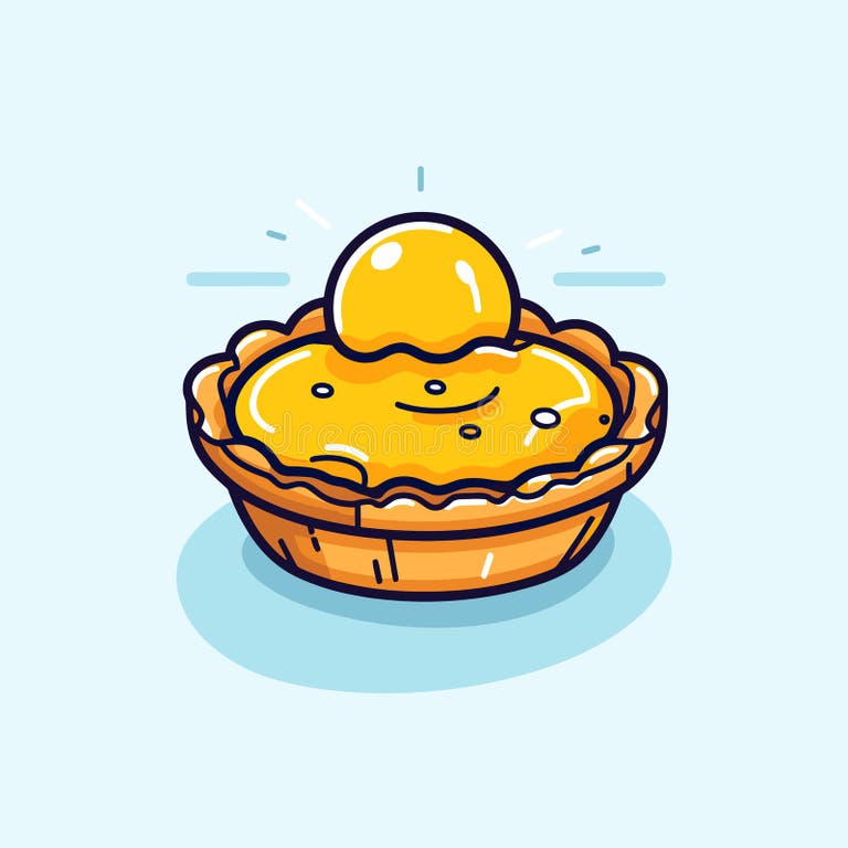 Vector of a Cheerful Smiley Face on a Delicious Pie Stock Vector ...