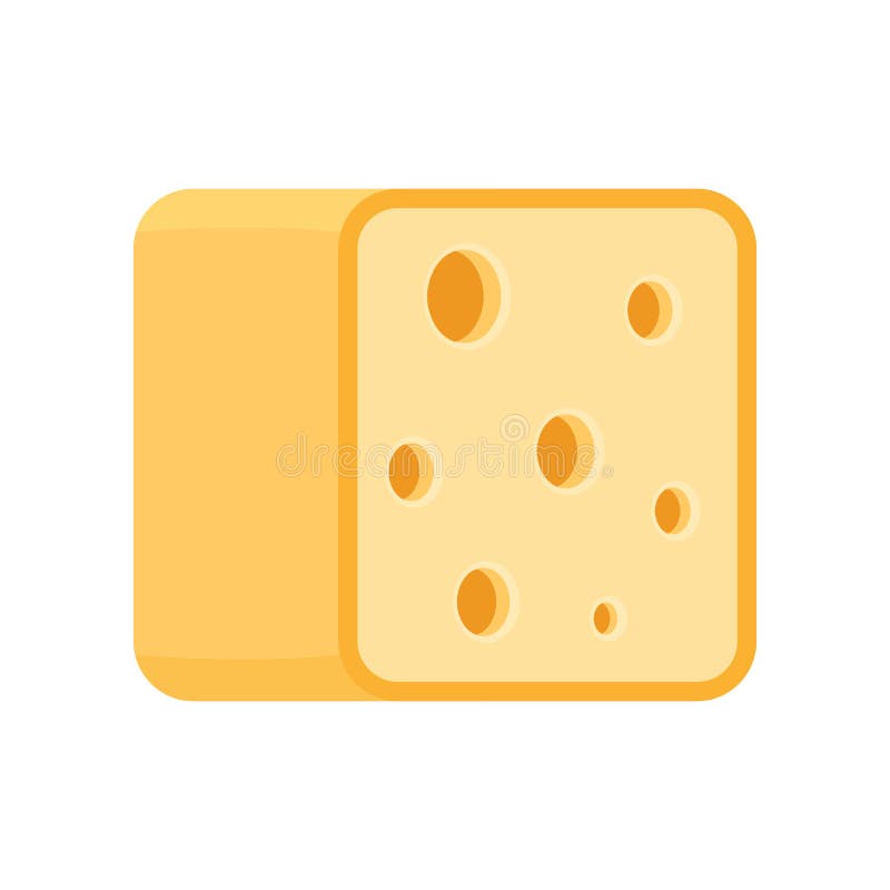 Vector Cheese in Flat Style Isolated on White Stock Vector ...