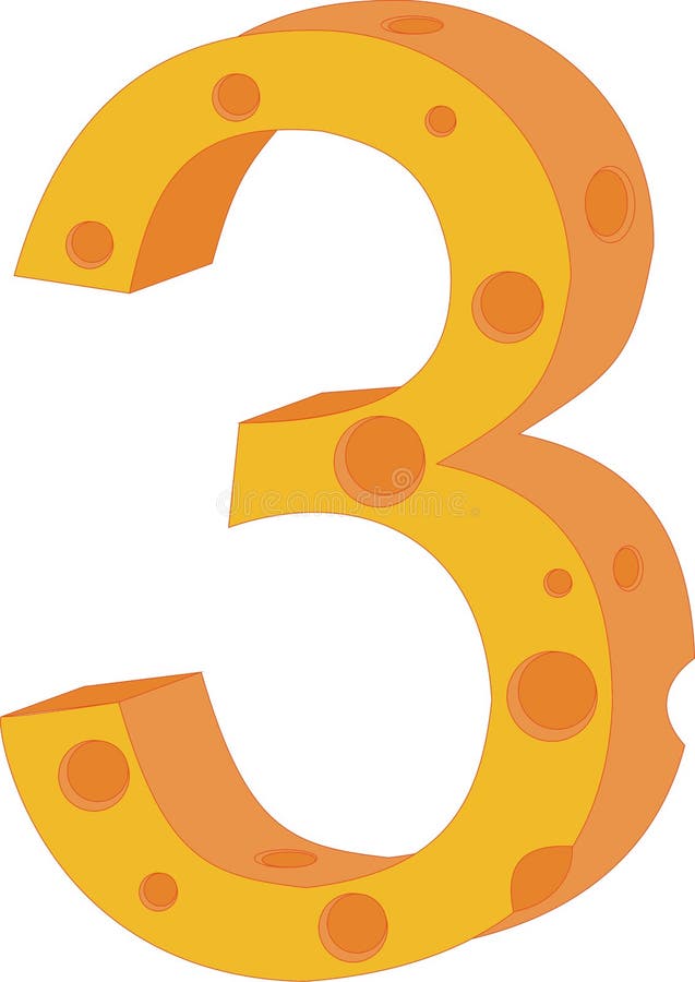 Numbers three stock illustration. Illustration of artistic - 4769002