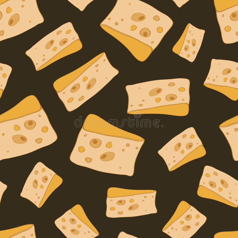 Vector cheese pattern stock vector. Illustration of package - 65725151