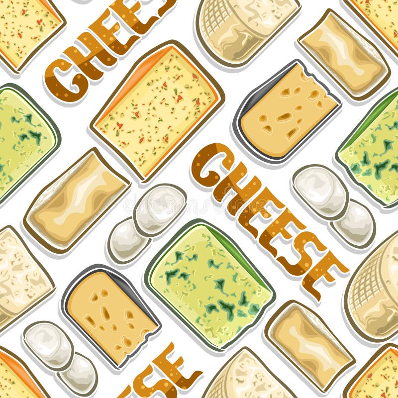 Cheese Seamless Pattern. Can Be Used in Restaurant Menu, Cooking Stock ...