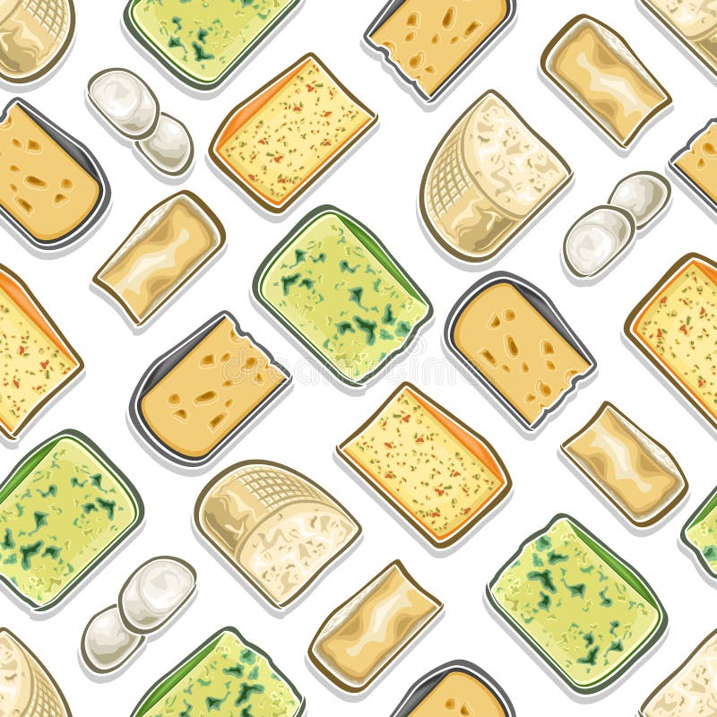 Cheese Seamless Pattern. Can Be Used in Restaurant Menu, Cooking Stock ...