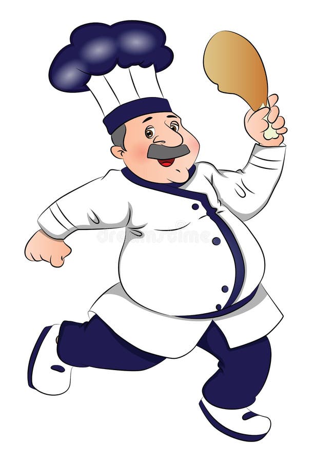 3d chef running with dish stock illustration. Illustration of dish ...