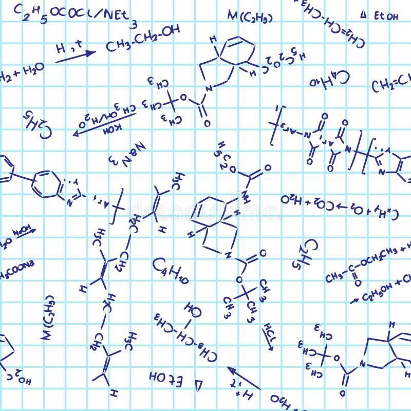 Chemistry pattern stock vector. Illustration of science - 43594774