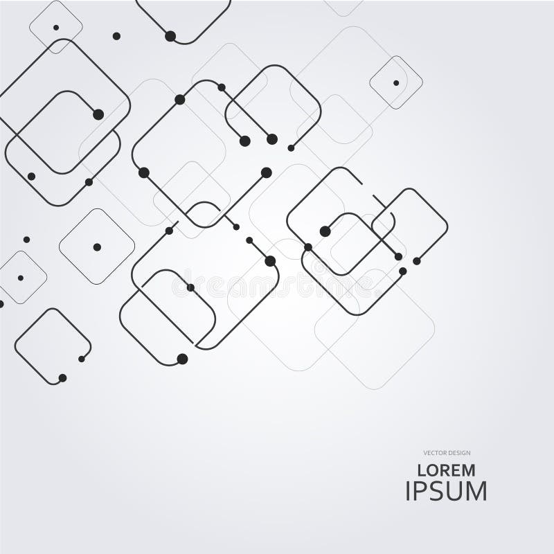 Vector Chemistry Web Connect. Network Lines Graphic Element Design ...