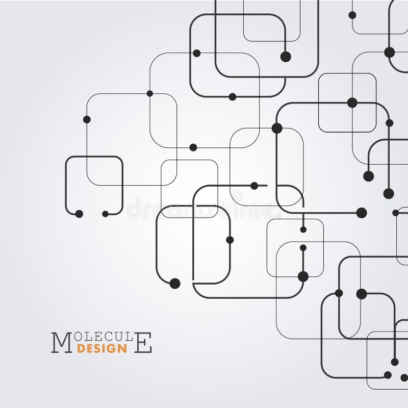 Vector Chemistry Web Connect. Network Lines Graphic Element Design ...