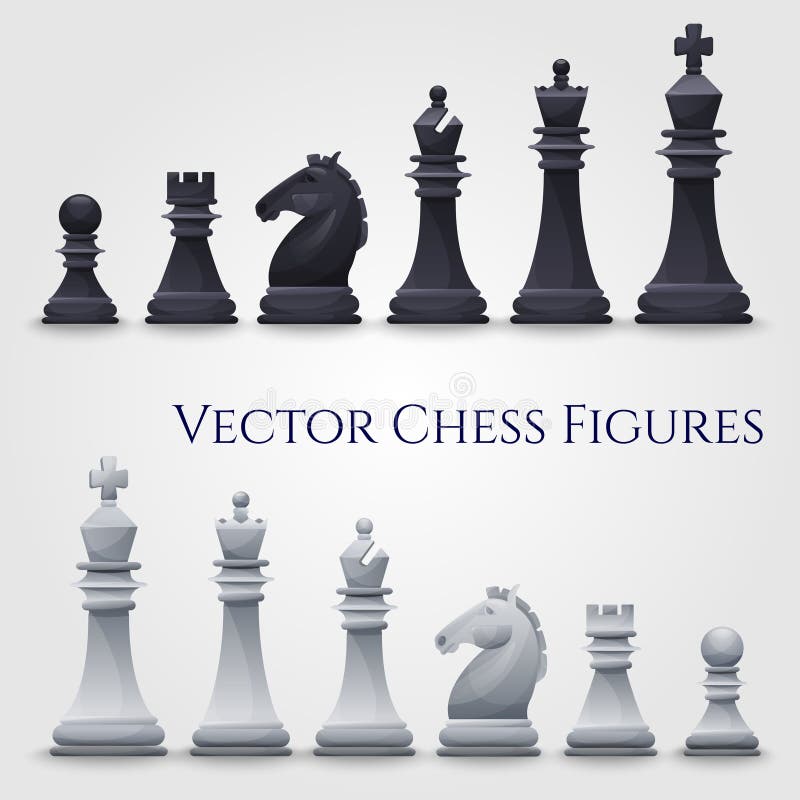Vector chessmen shapes stock vector. Illustration of competition - 58523607