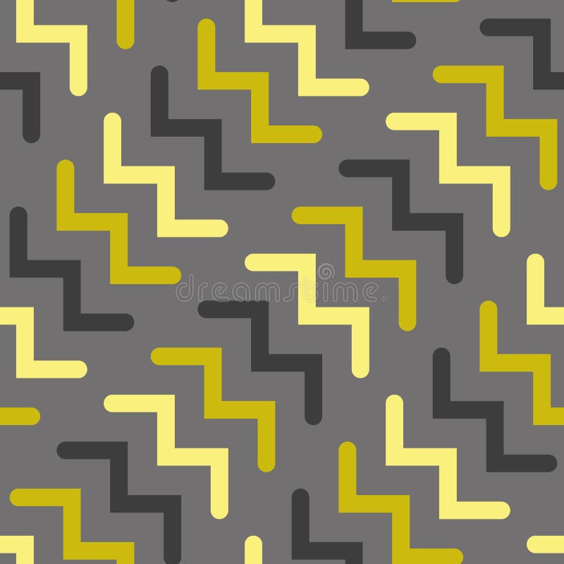 Vector Chevron Seamless Geometric Pattern in Grey and Gold Stock Vector ...