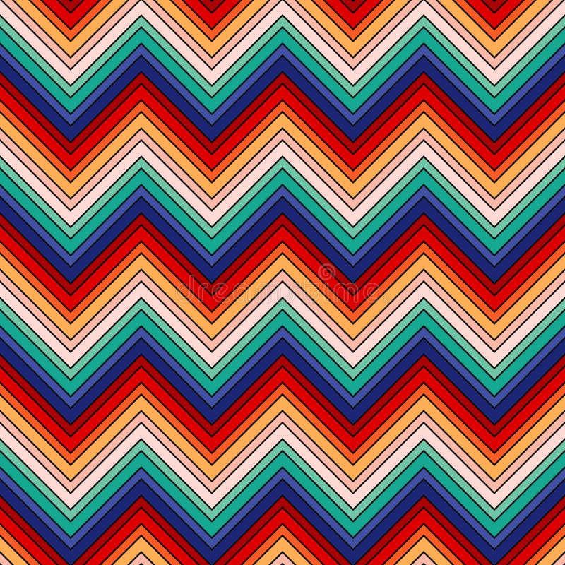 Rainbow Zigzag Stripes Texture Stock Illustrations – 1,295 Rainbow ...