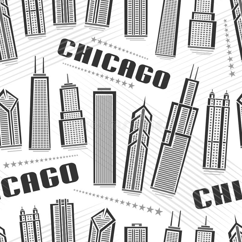 Vector Chicago Seamless Pattern Stock Vector Illustration Of Linen Architecture 265058652