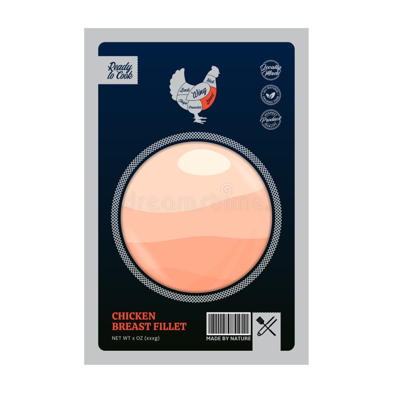 Vector Chicken Labels, Charts and Design Elements Stock Vector ...