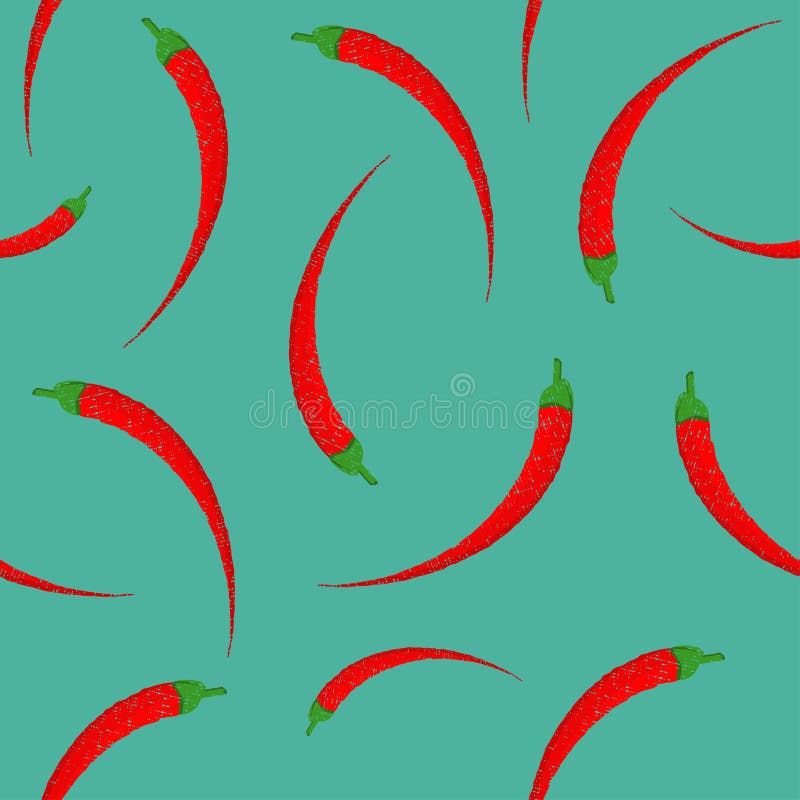 Vector chili pattern. stock vector. Illustration of food - 90811344
