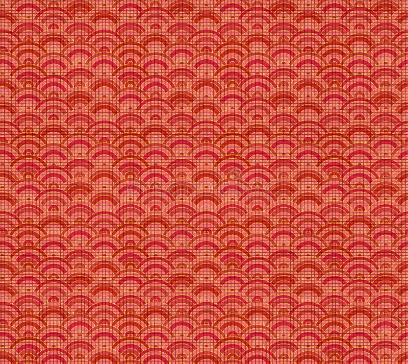 Vector Chinese Pattern, Seamless Background, Linen Red Textile. Stock ...