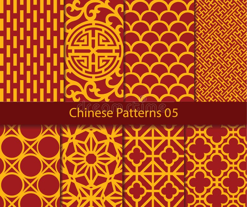 Vector Chinese Traditional Pattern Collection Stock Vector ...