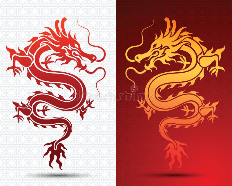 Vector chino del dragón ilustración del vector. Ilustración de leyenda ...