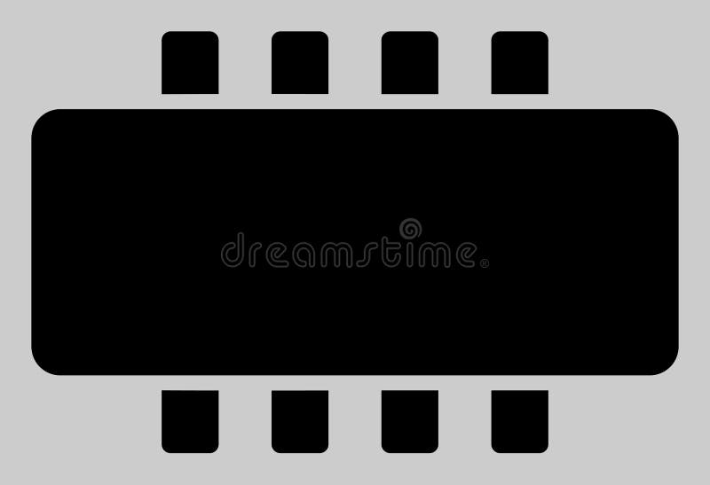Vector Chip Icon Illustration Stock Vector - Illustration of vector ...
