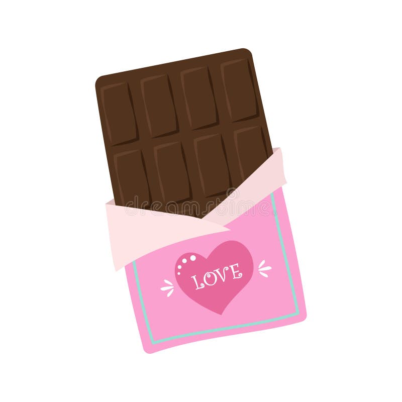 Vector Chocolate Bar with Open Wrapping Paper Stock Vector ...