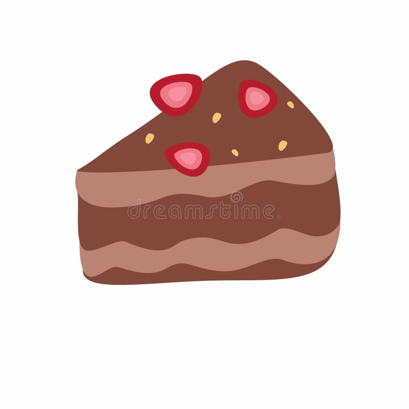 Vector Chocolate Chocolate Cake Stock Illustration - Illustration of ...