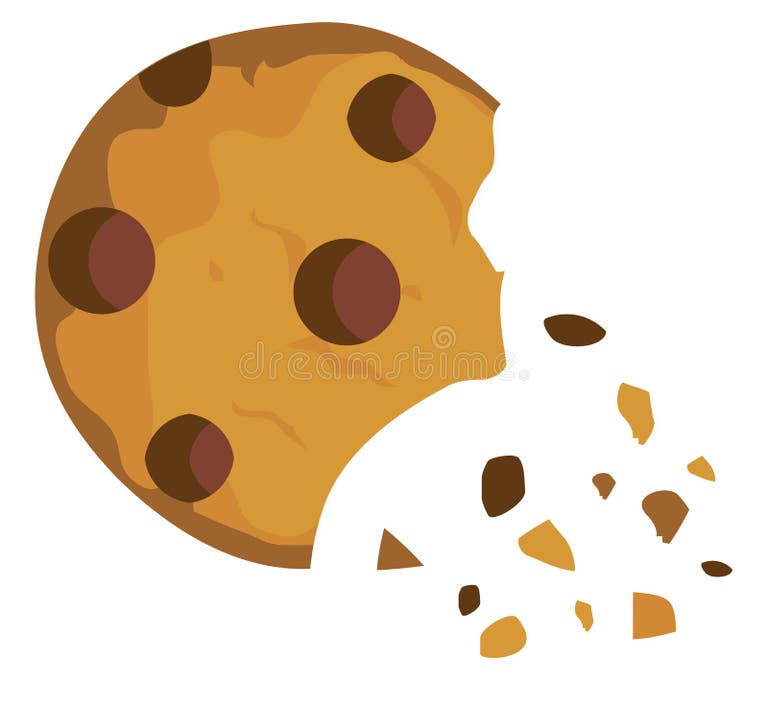 Vector Chocolate Chip Cookie Stock Vector - Illustration of cookies ...