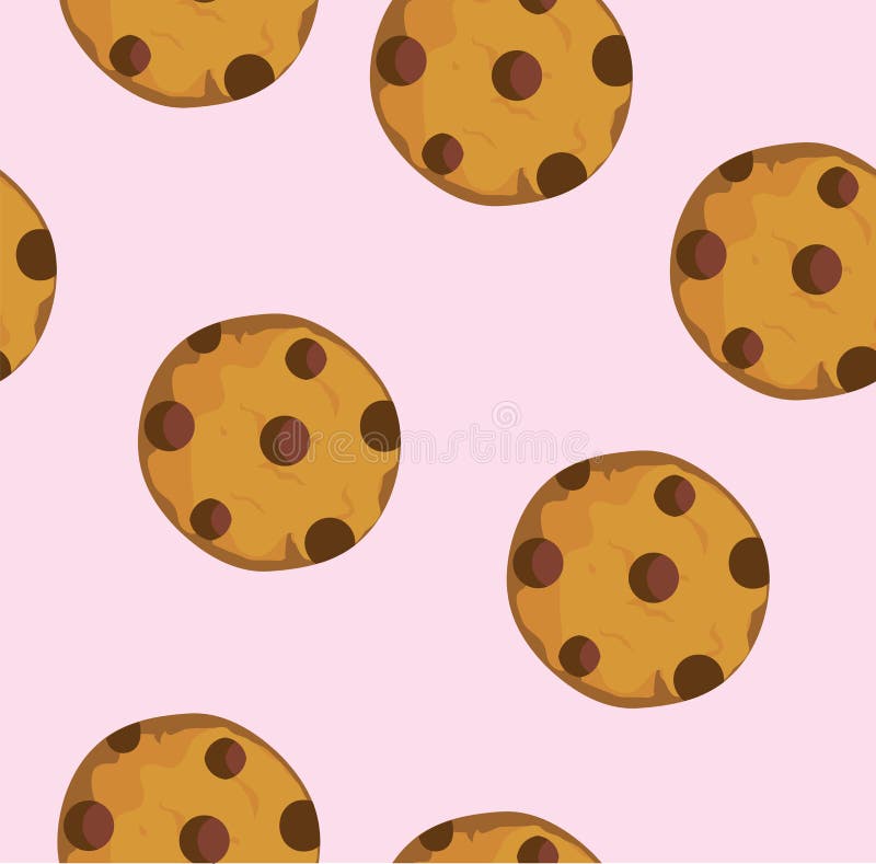 Vector Chocolate Chip Cookie Stock Vector - Illustration of healthy ...