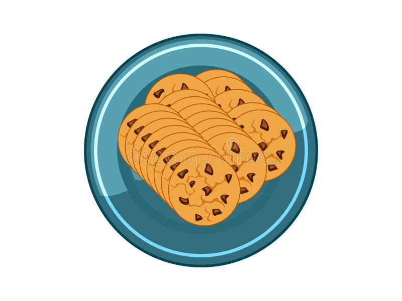 Blue Chocolate Chip Cookies Stock Illustrations – 149 Blue Chocolate ...