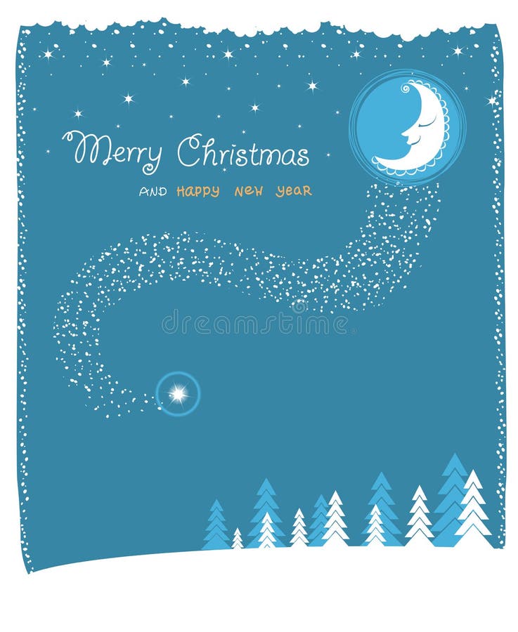 Vector Christmas Card Illustration Stock Vector - Illustration of white ...