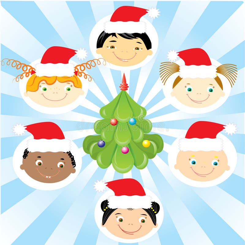 Vector christmas children. stock vector. Illustration of friendship ...