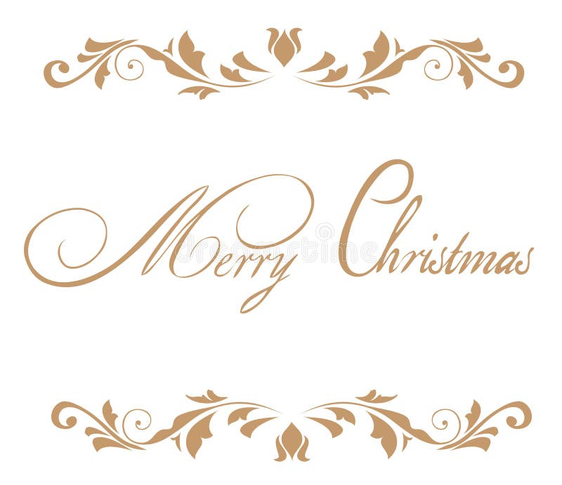Vector Christmas Frame stock vector. Illustration of typography - 100480649