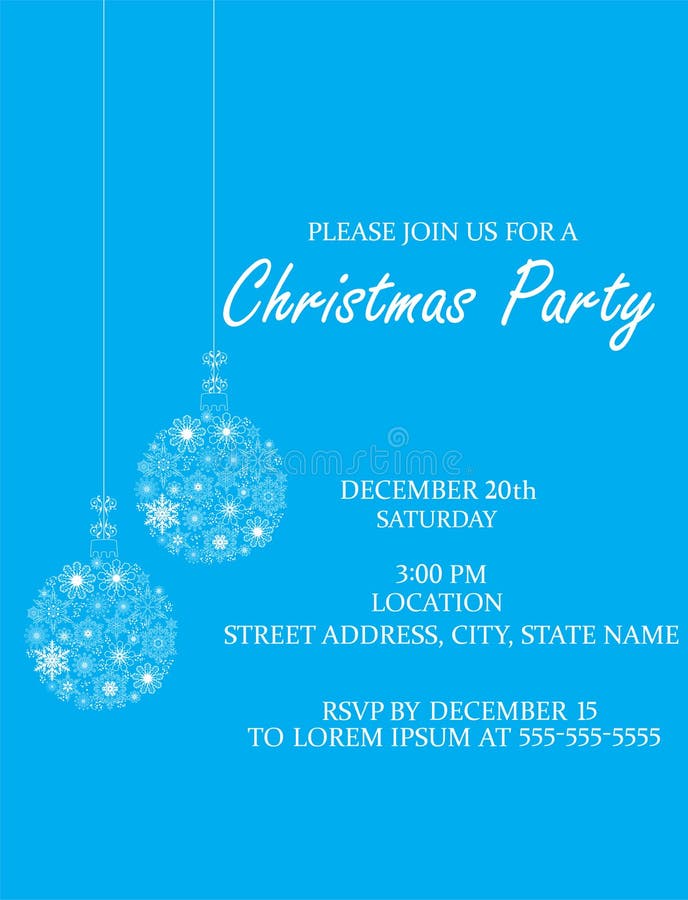 Vector Christmas Invitation Stock Vector - Illustration of card ...