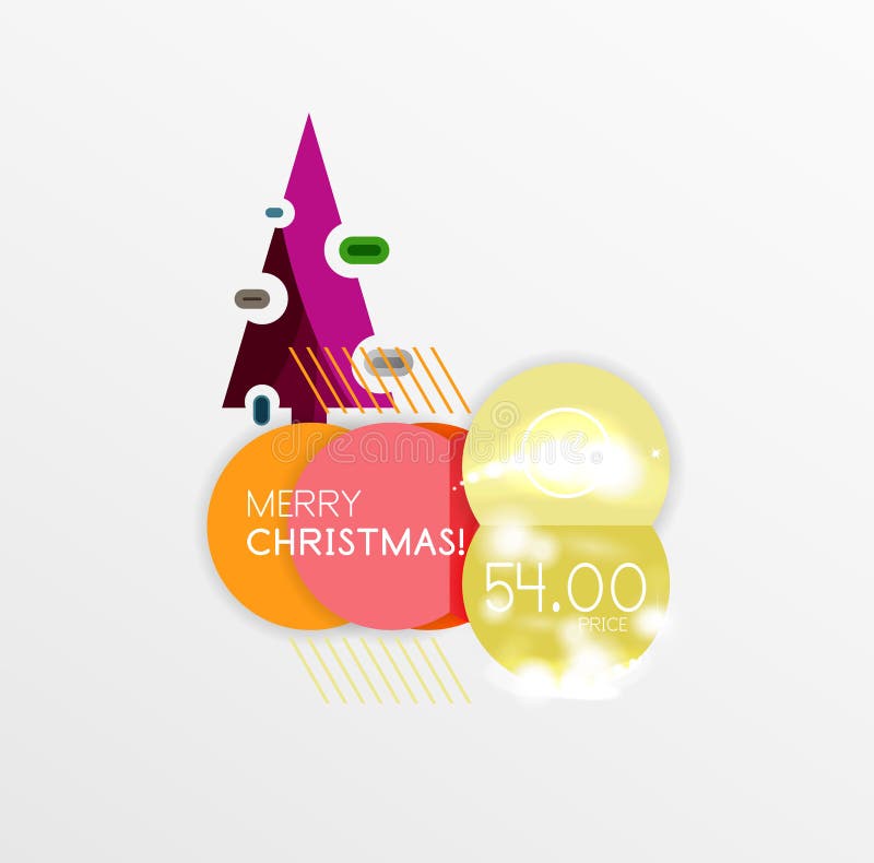 Vector Christmas Label or Price Tag Sticker Stock Illustration ...