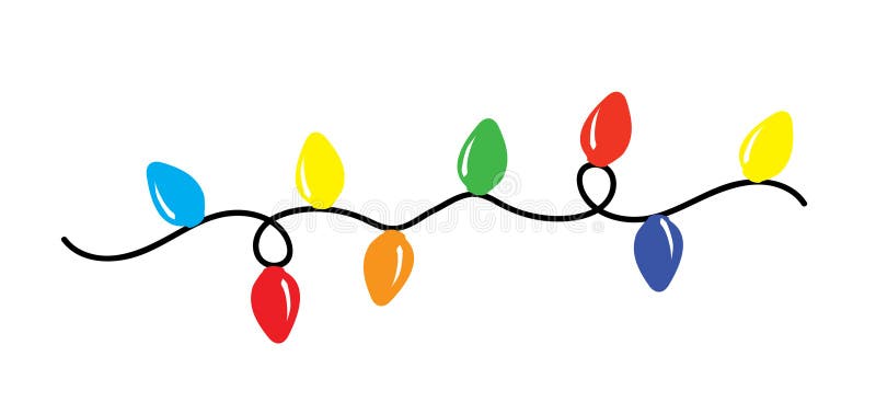 Vector Christmas Lights Garland. Stock Vector - Illustration of ...