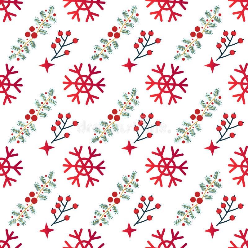 Vector Christmas and New Years Seamless Pattern Stock Illustration ...