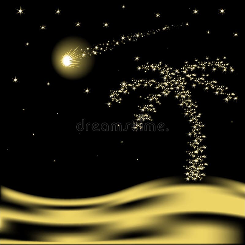 Vector Christmas palm tree stock vector. Illustration of holiday - 17357379