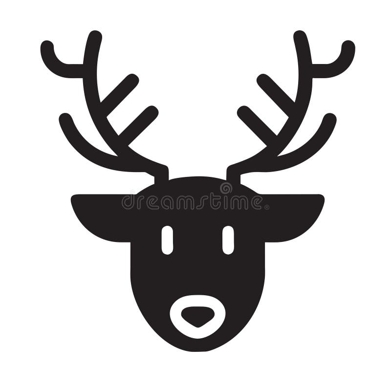 Reindeer Icon stock vector. Illustration of vector, christmas - 297319090