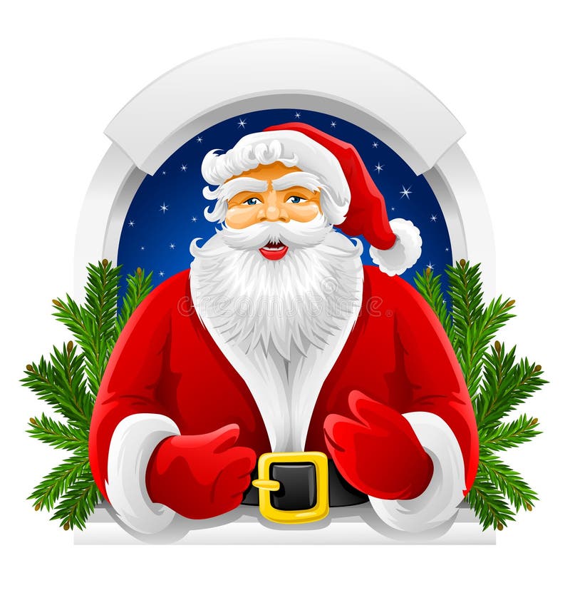 Santa Window Stock Illustrations – 11,187 Santa Window Stock ...
