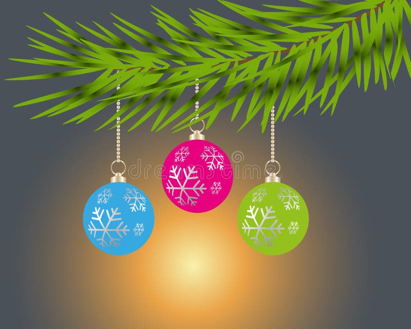 Vector Christmas Tree Decoration Elements Stock Vector - Illustration ...
