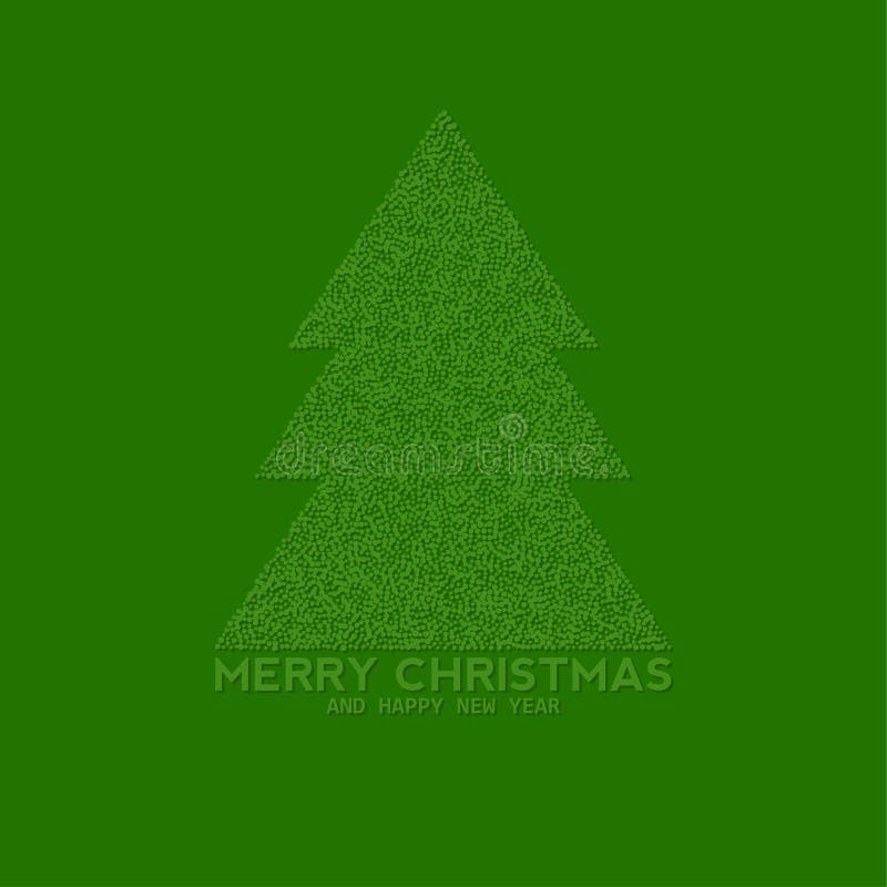 Vector Christmas Tree Made from Dots Stock Illustration - Illustration ...