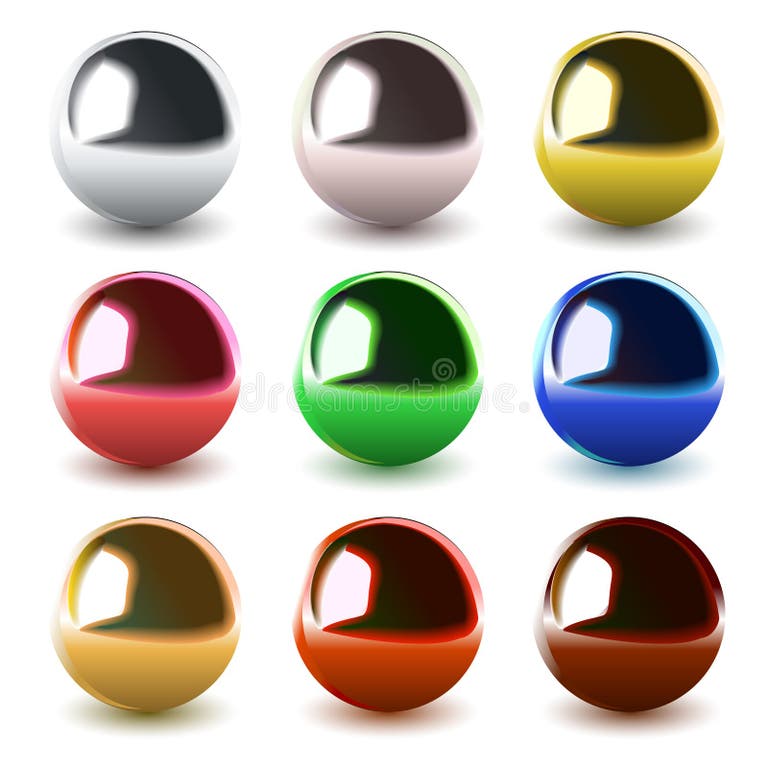 Vector chrome spheres stock vector. Illustration of gravity - 9756847