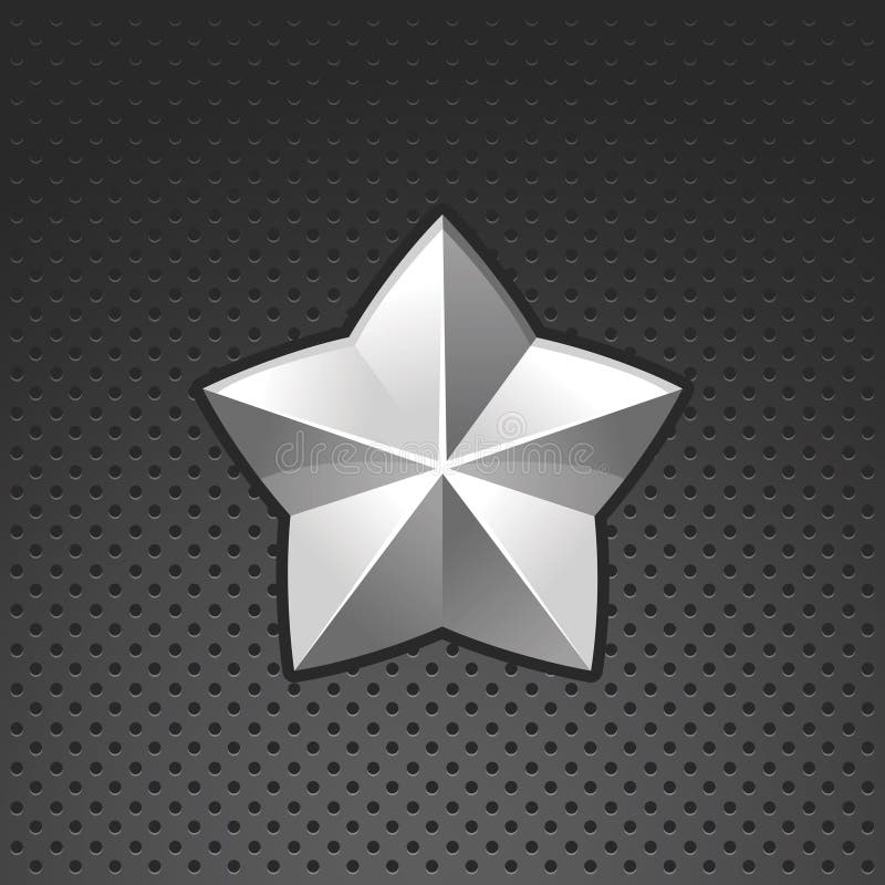 Vector chrome star stock vector. Illustration of star - 6161579