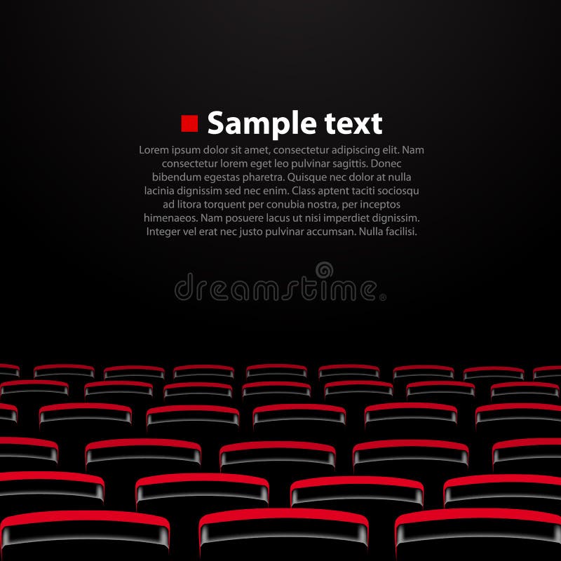 Vector Cinema Auditorium with Seats. Stock Vector - Illustration of ...