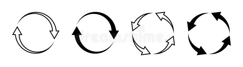 Vector Circle Arrow Icon Set. Circle Arrow Symbols Stock Illustration ...