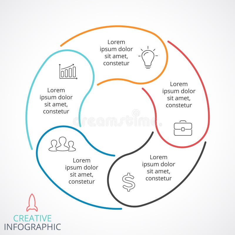 Vector Circle Arrows Infographic, Cycle Diagram, Linear Graph ...