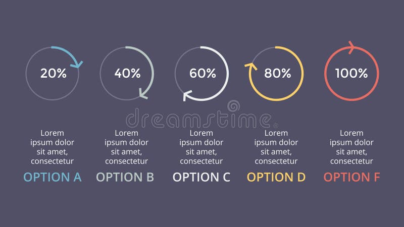 Vector Circle Arrows Infographic, Cycle Percents Diagram, Status Graph ...