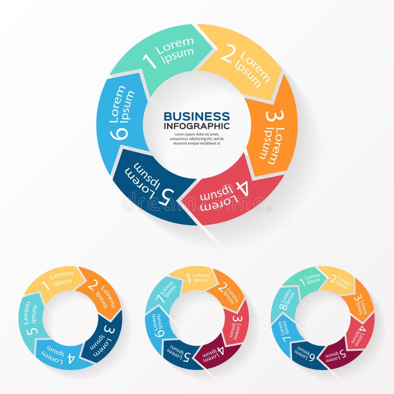 Infographic Circle 8 Arrows Stock Illustrations – 804 Infographic ...