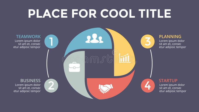 Vector Circle Arrows Infographic, Square Cycle Diagram, Graph ...