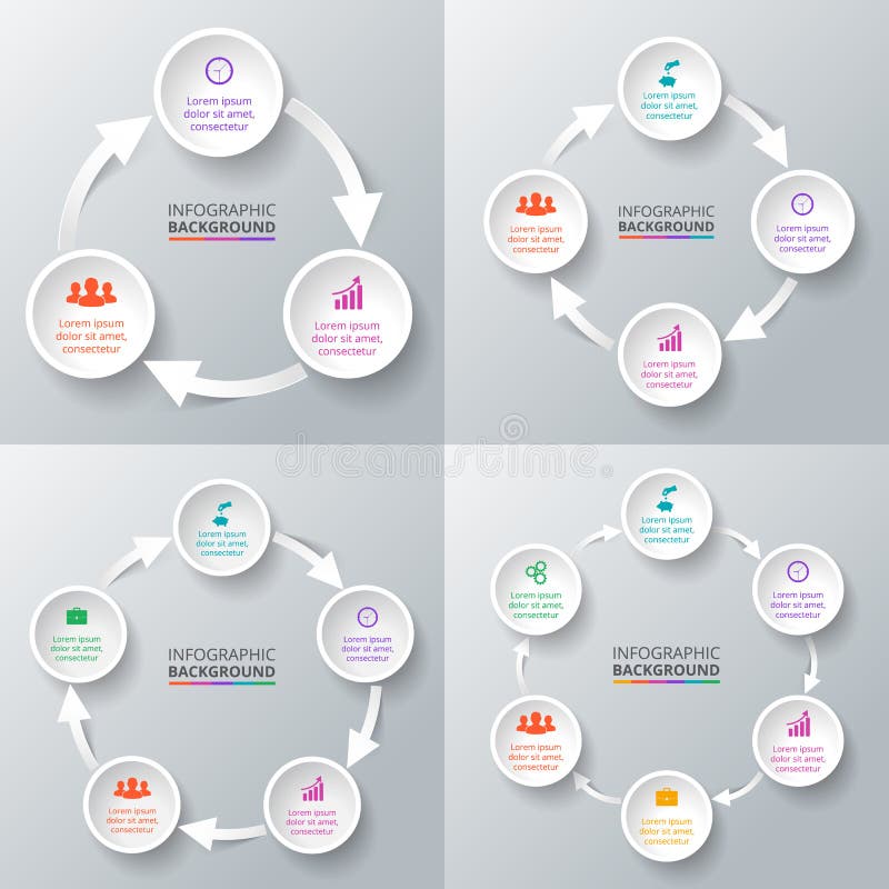 Vector Circle Arrows for Infographic. Stock Vector - Illustration of ...