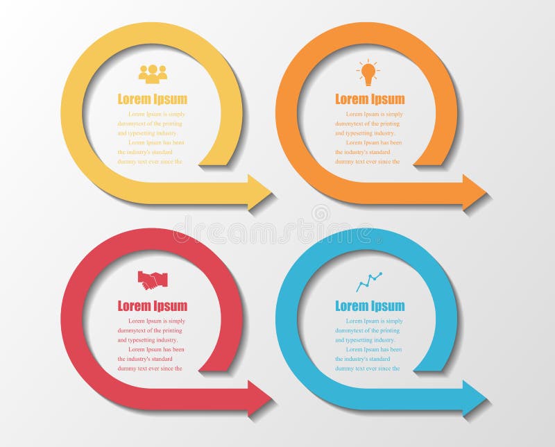 Vector Circle Arrows for Infographic. Template for Diagram, Grap Stock ...